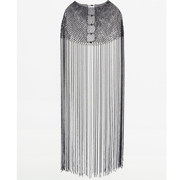 Zara | Tops | Zara Beaded Fringe Top | Poshmark